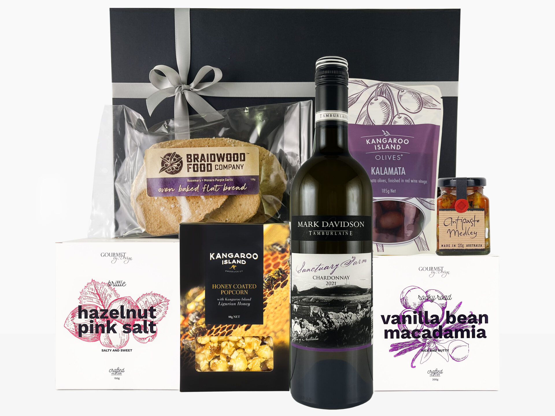 White Wine & Nibbles Hamper - Gourmet by Design